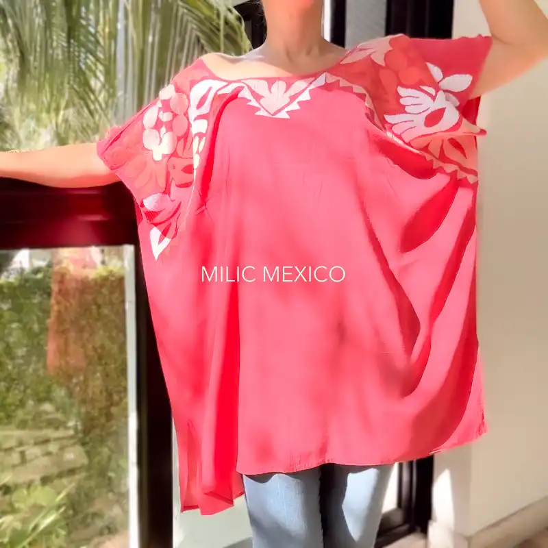 Blusón Jalapa coral – Unitalla Curvy – MILIC