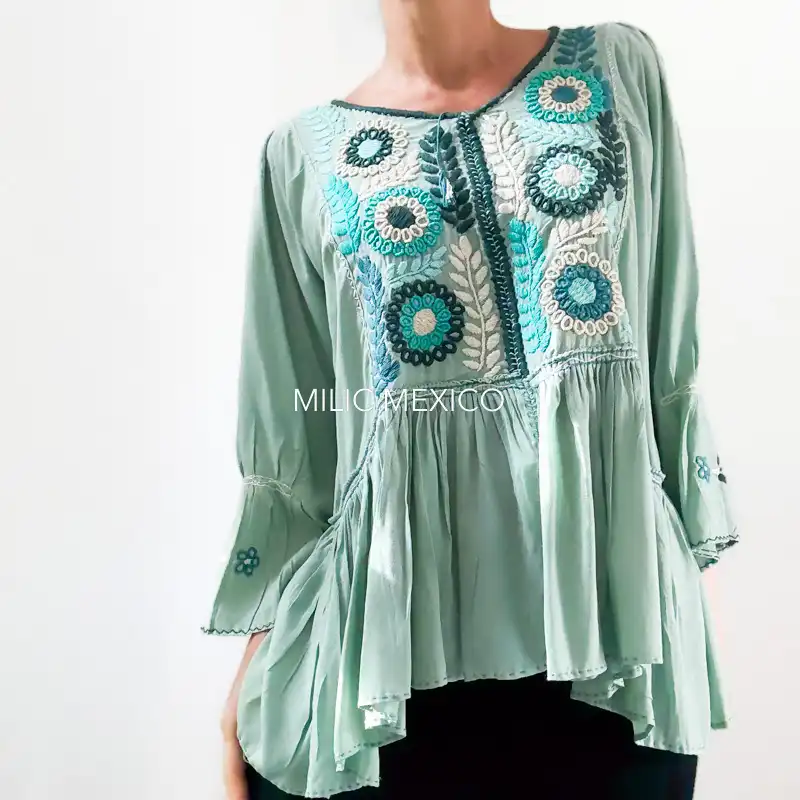 Blusa Ángela verde menta – G – MILIC