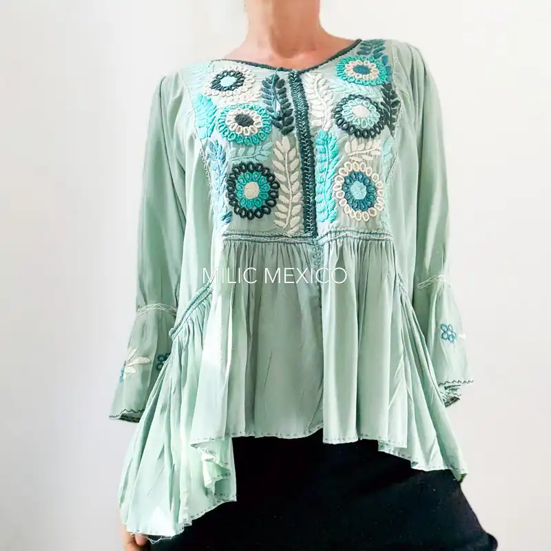Blusa Ángela verde menta – G – MILIC